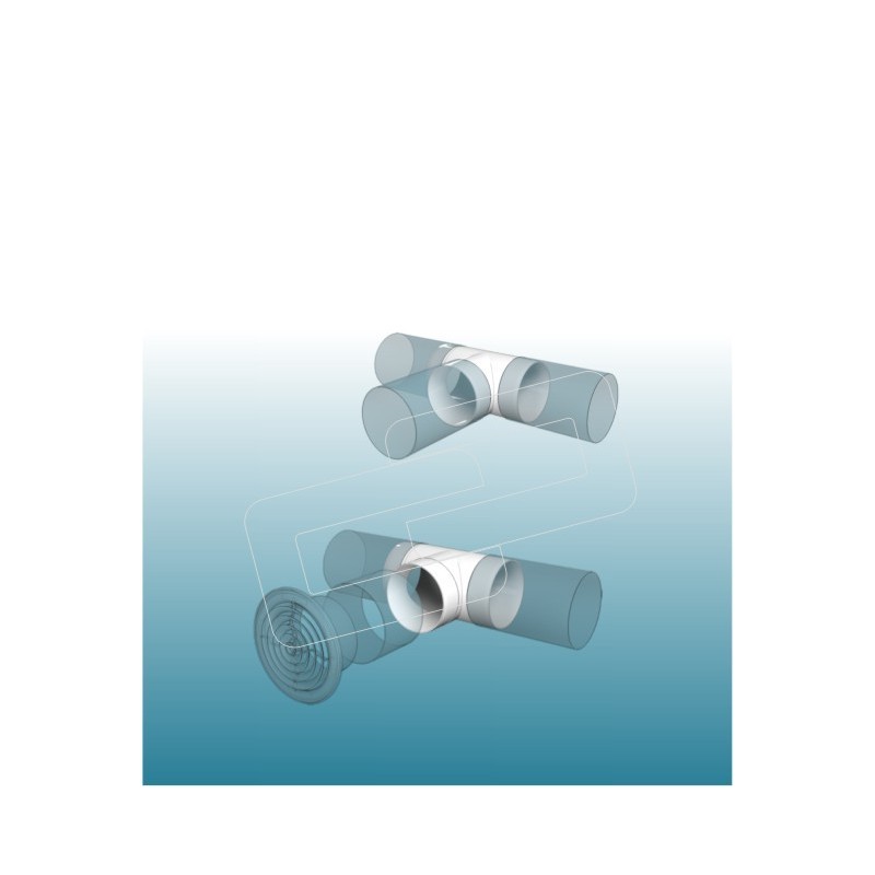 TE CIRCULAR SIMPLE 90º TERMOPLÁSTICO ABS | BRICOTUB - MINIVENT